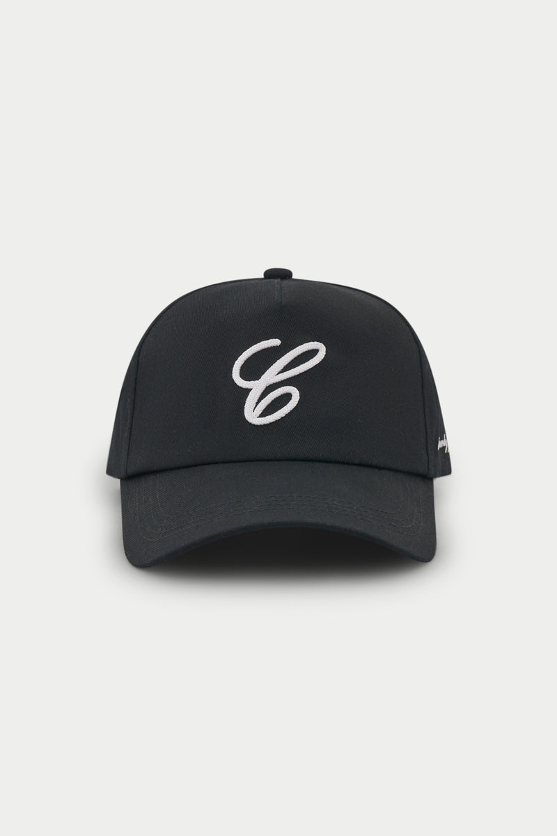 C SCRIPT CAP - BLACK – The Couture Club