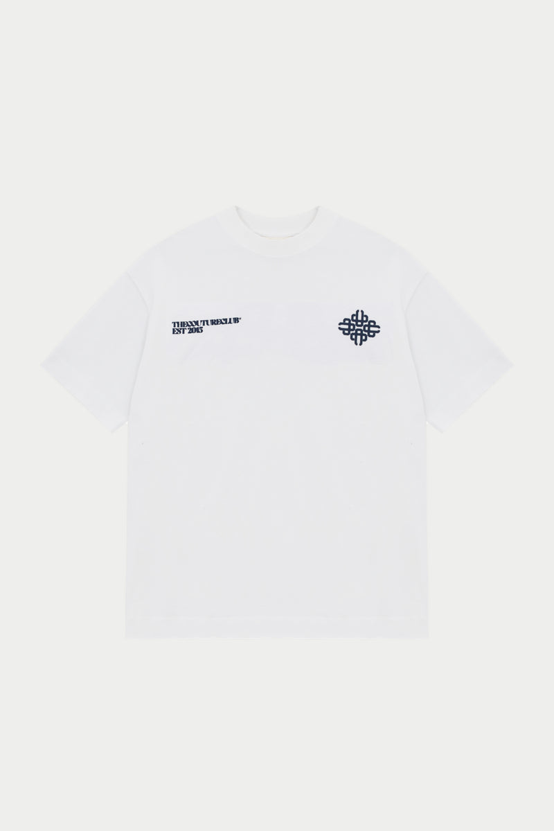 BLURRED GRAPHIC EMBLEM T-SHIRT - NAVY – The Couture Club