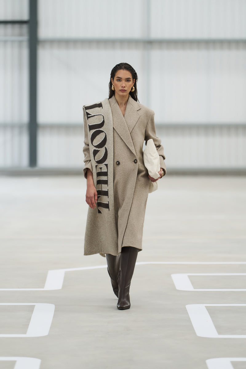 LONGLINE OVERCOAT - BEIGE – The Couture Club