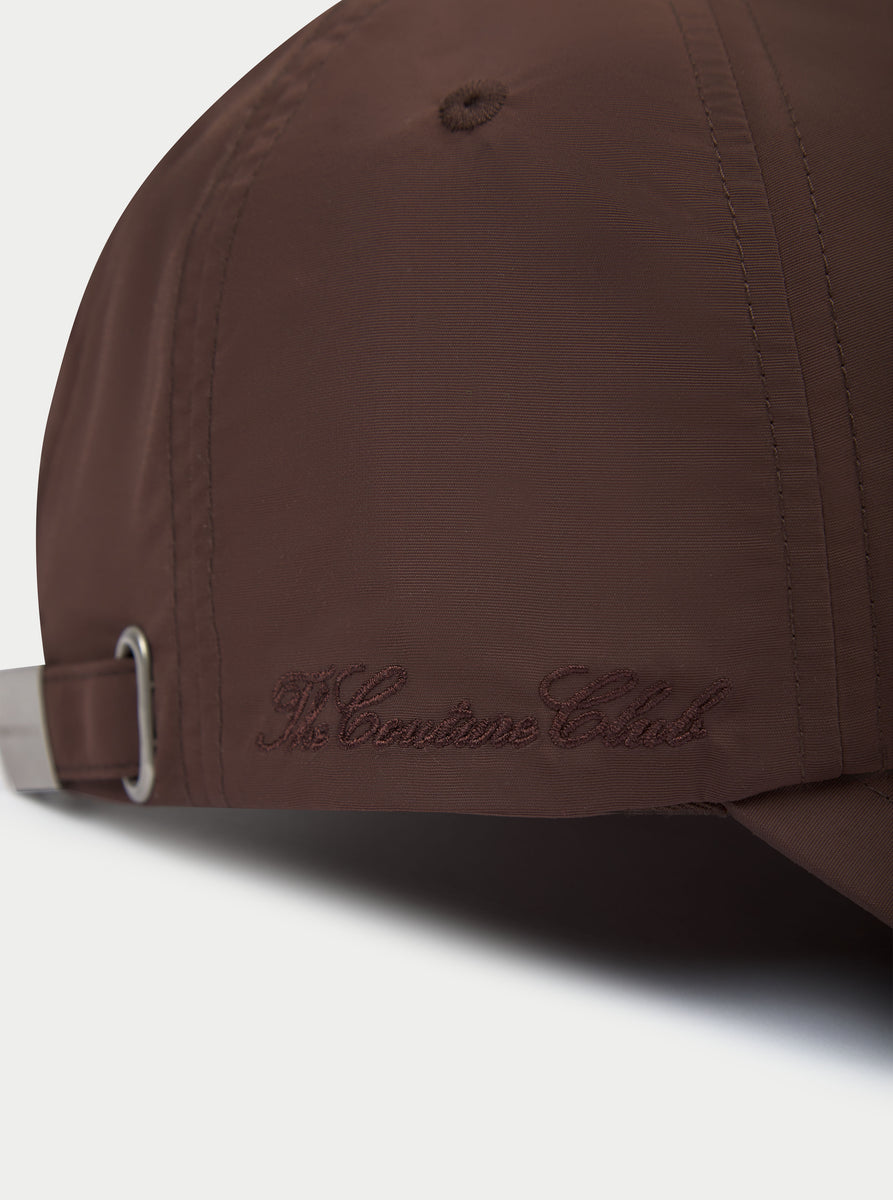 5 PANEL NYLON CAP - BROWN – The Couture Club