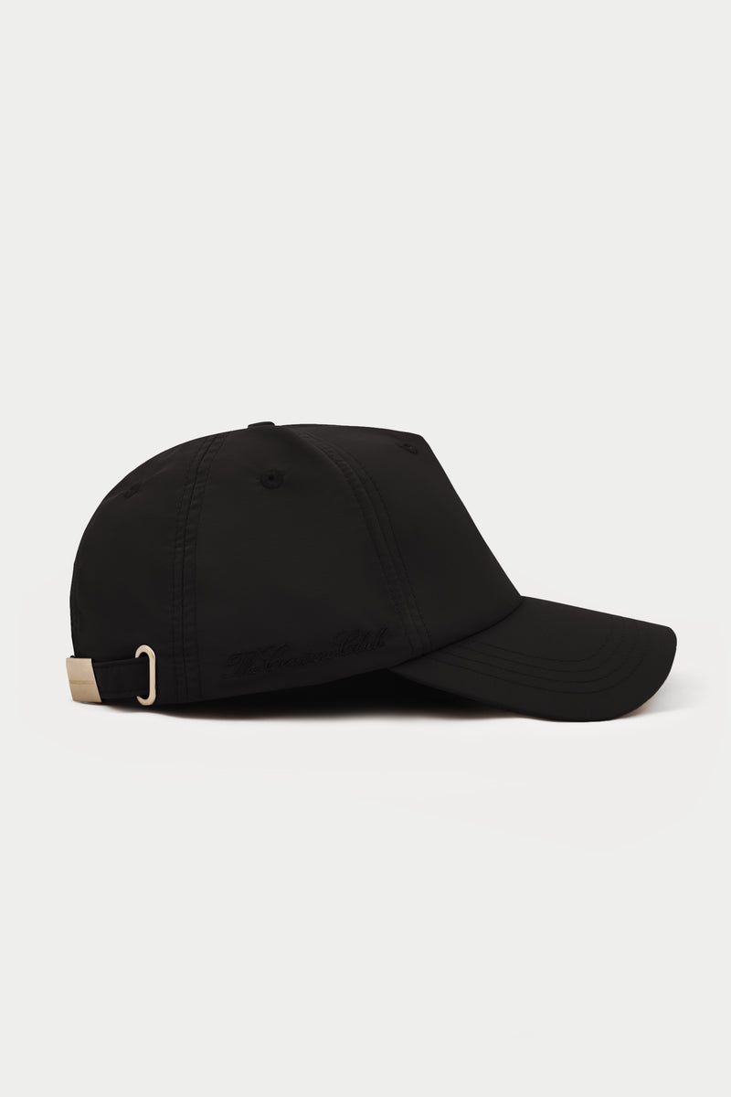 5 PANEL NYLON CAP - BLACK – The Couture Club