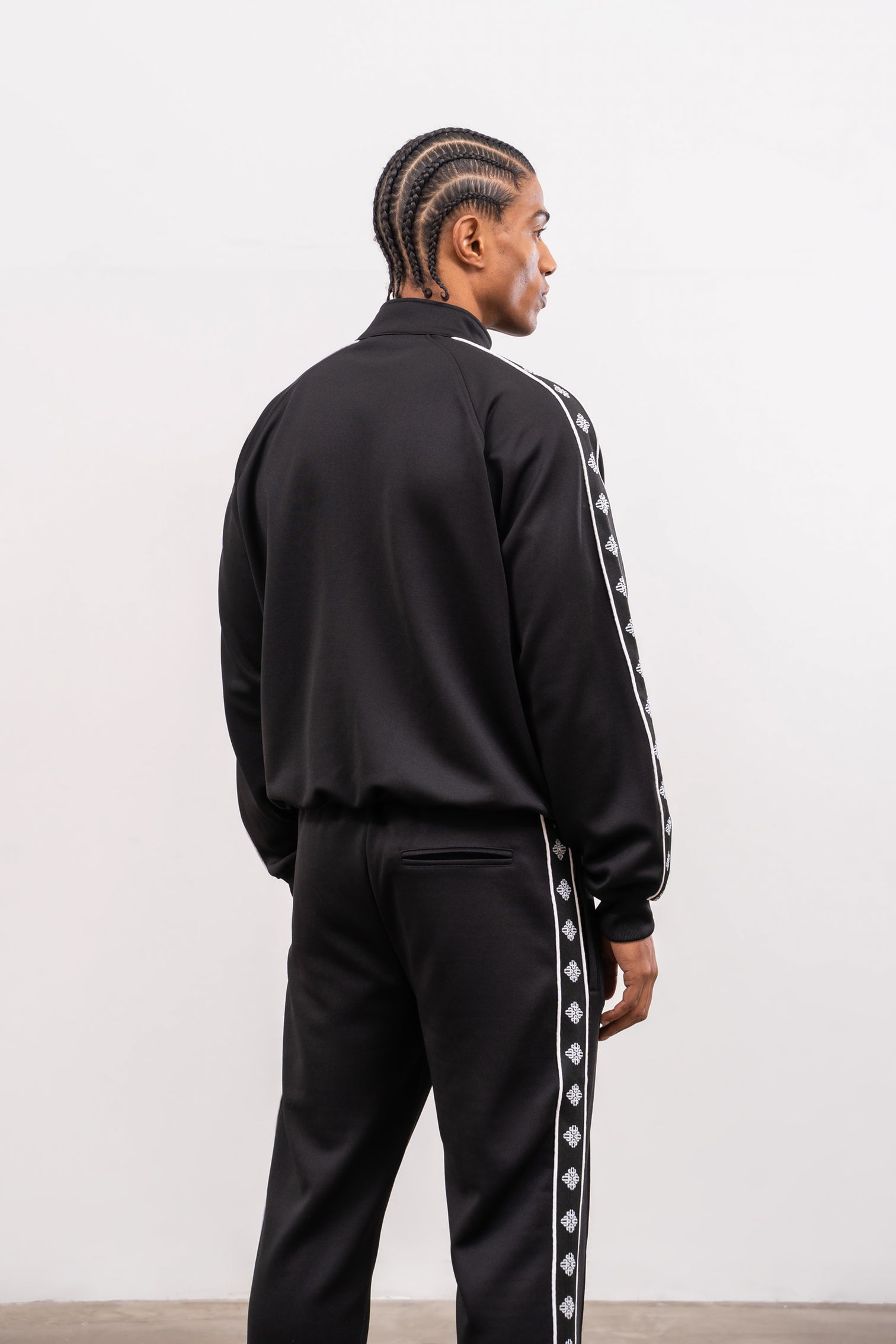 EMBLEM TRACK JACKET - BLACK – The Couture Club