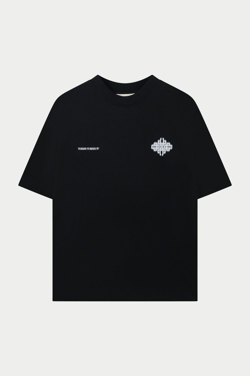 MOTION BLURRED EMBLEM T-SHIRT - BLACK – The Couture Club