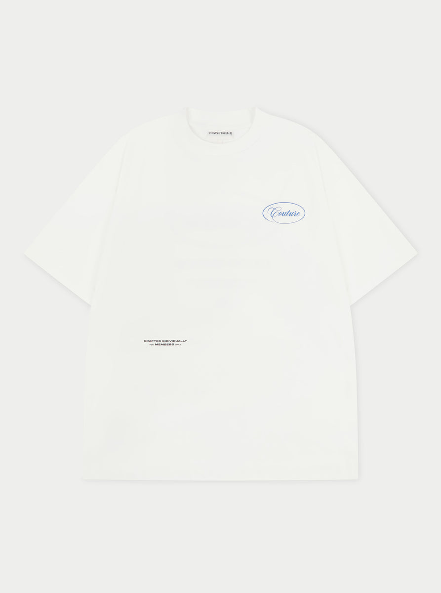 SCRIPT MULTI GRAPHIC MEMBERS ONLY T-SHIRT - OFF WHITE – The Couture Club
