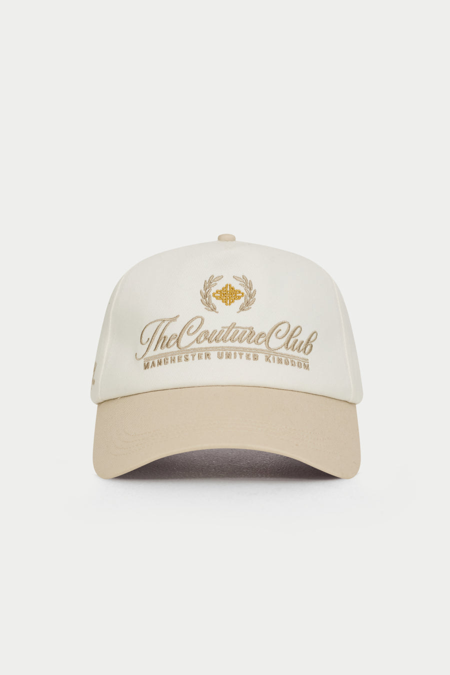 LAUREL EMBROIDERY CAP - BEIGE – The Couture Club