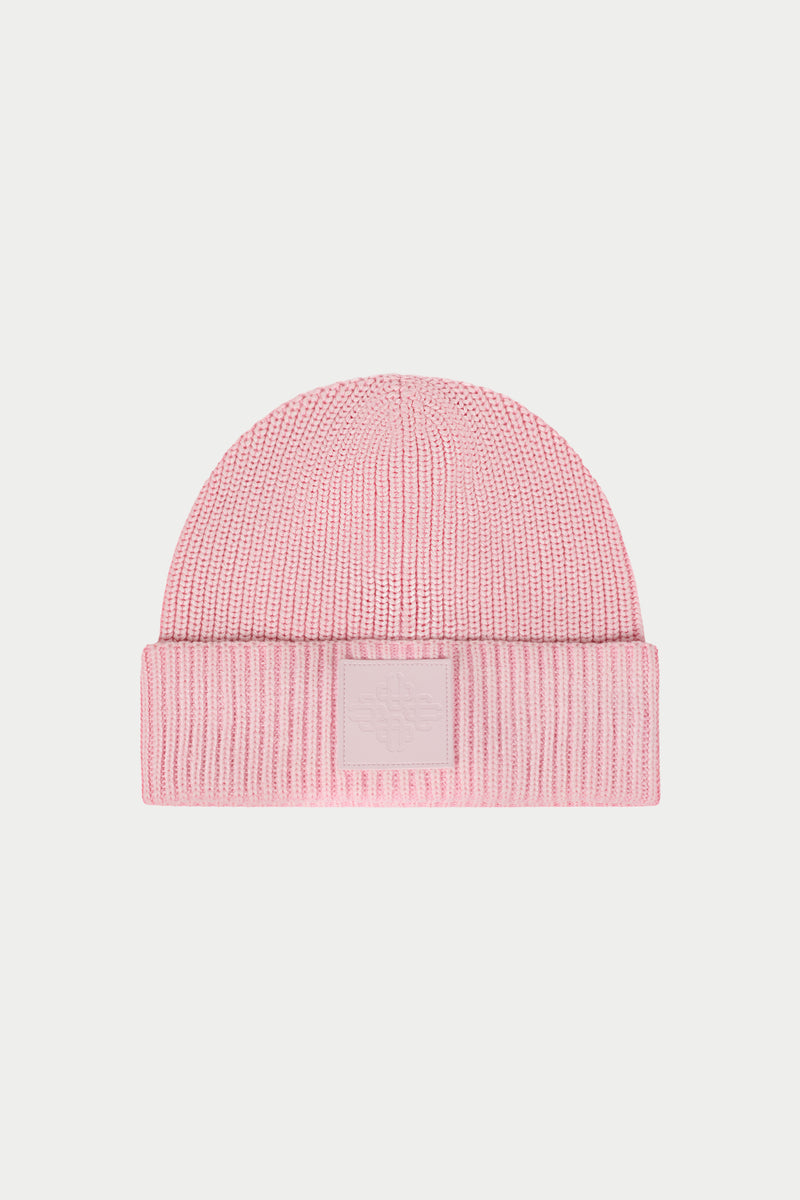 WASHED RIBBED BEANIE - PINK – The Couture Club