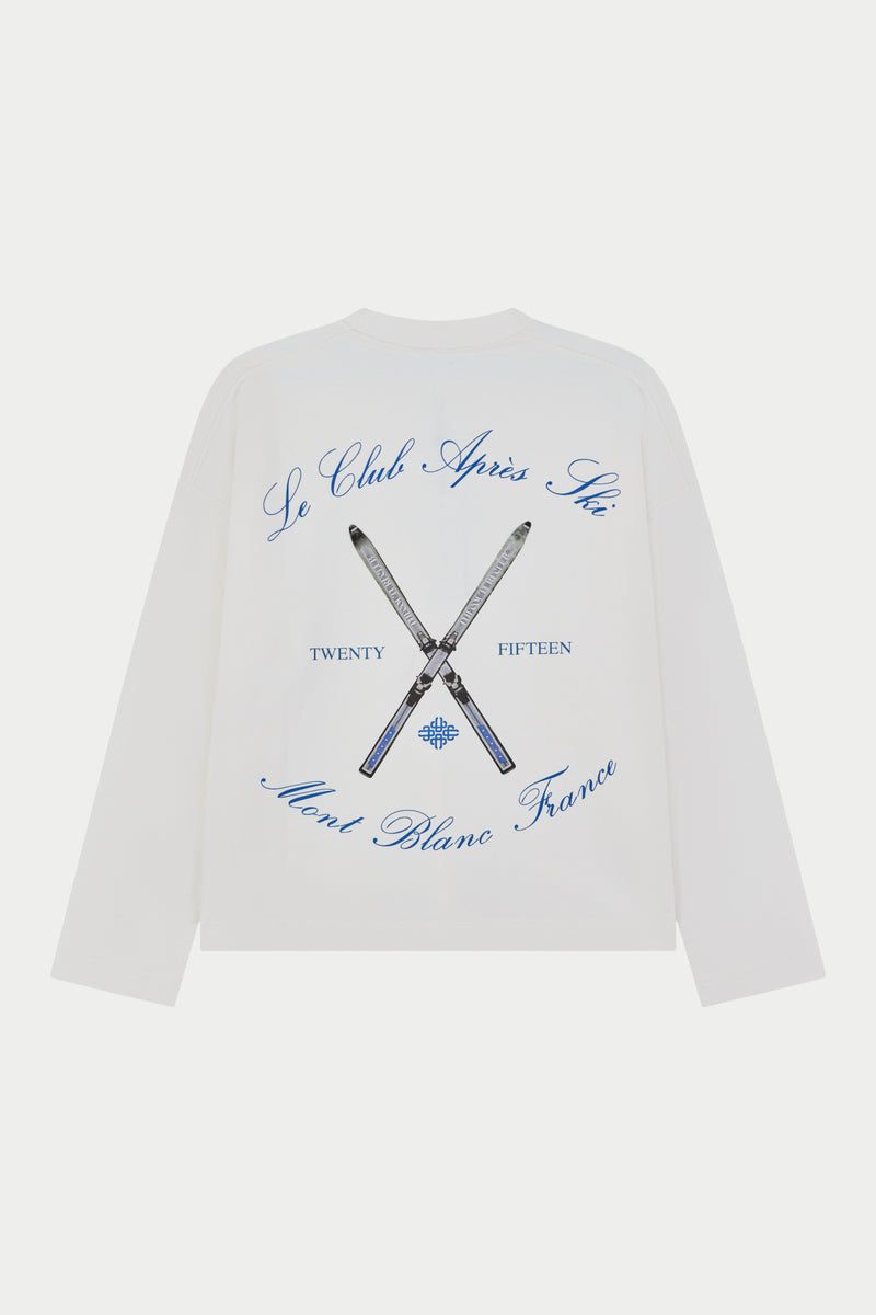 APRES SKI GRAPHIC LONG SLEEVE T-SHIRT - OFF WHITE – The Couture Club