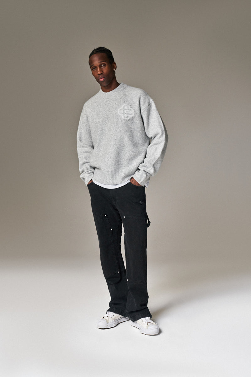 DENIM RIVET DETAIL CARPENTER JEANS - BLACK WASH – The Couture Club