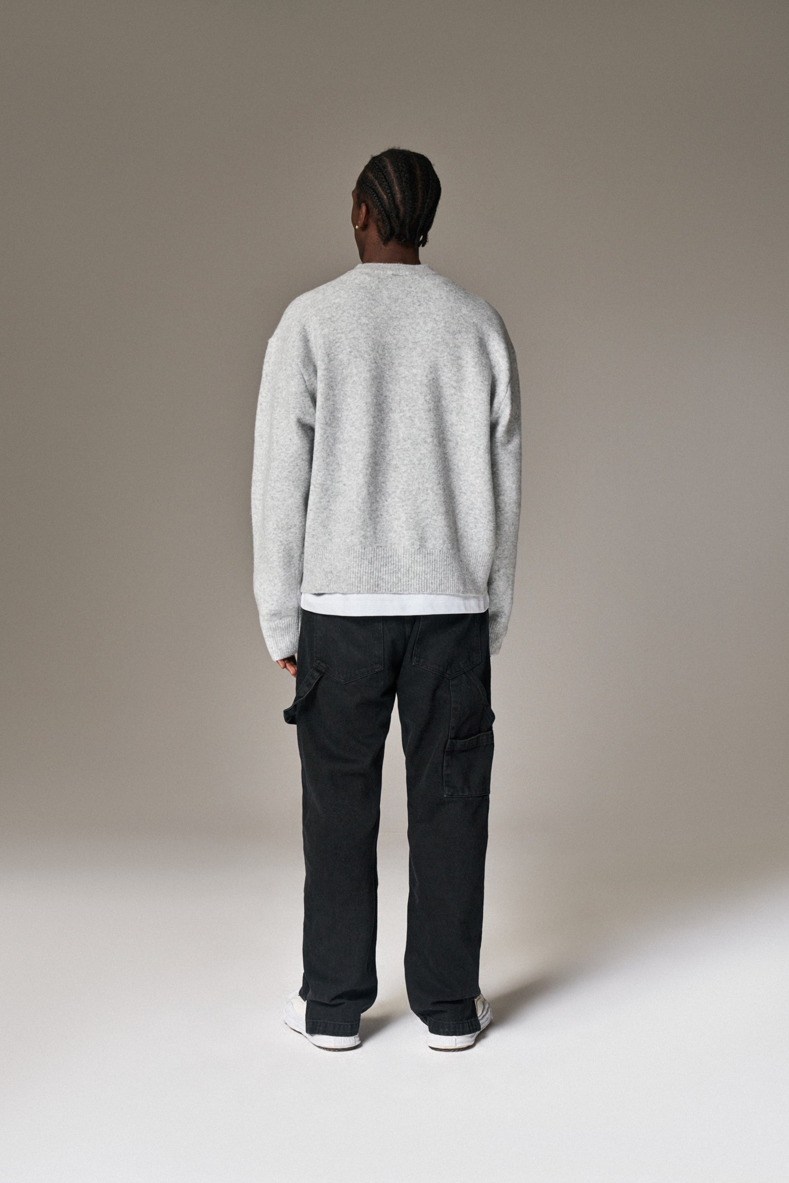 DENIM RIVET DETAIL CARPENTER JEANS - BLACK WASH – The Couture Club