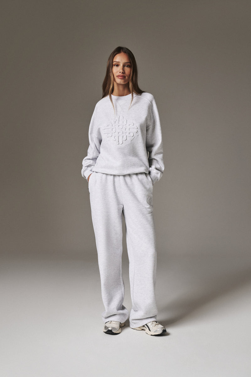 EMBOSSED SWEATSHIRT - GREY MARL – The Couture Club