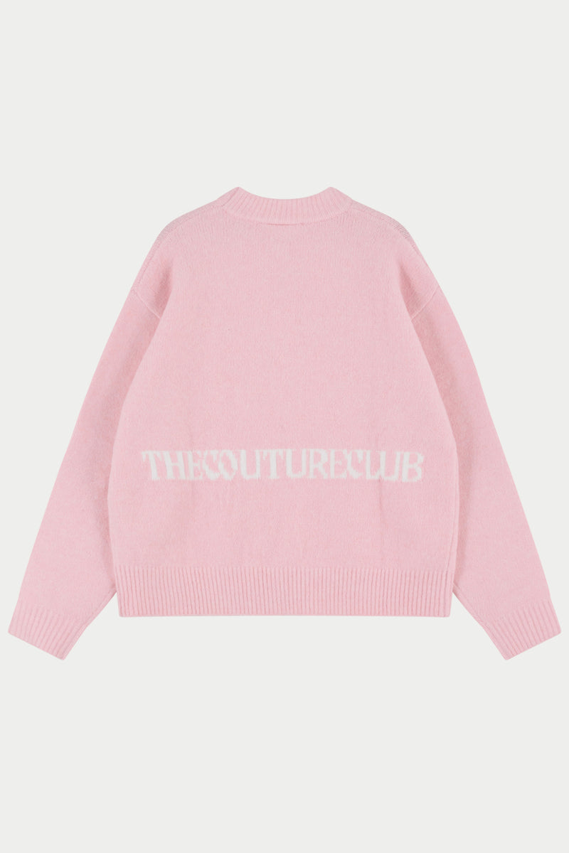 COPYRIGHT BRUSHED KNIT JUMPER - PINK – The Couture Club